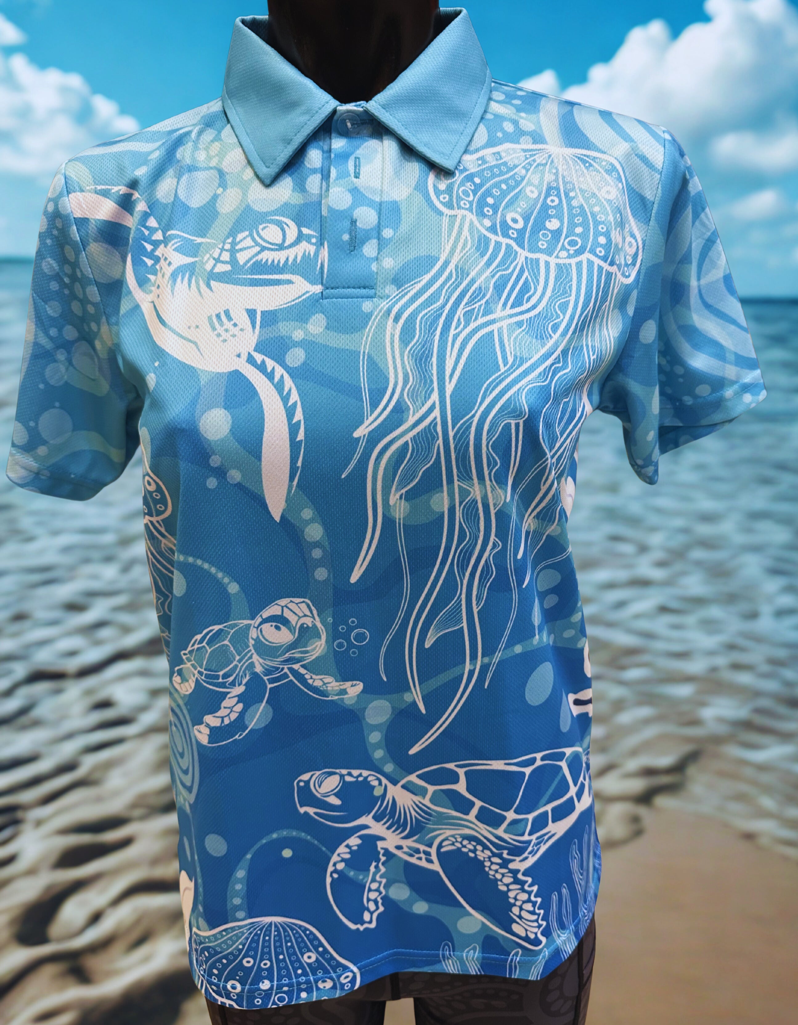 Blue Drift Polo – Bracks Indigenous Clothing