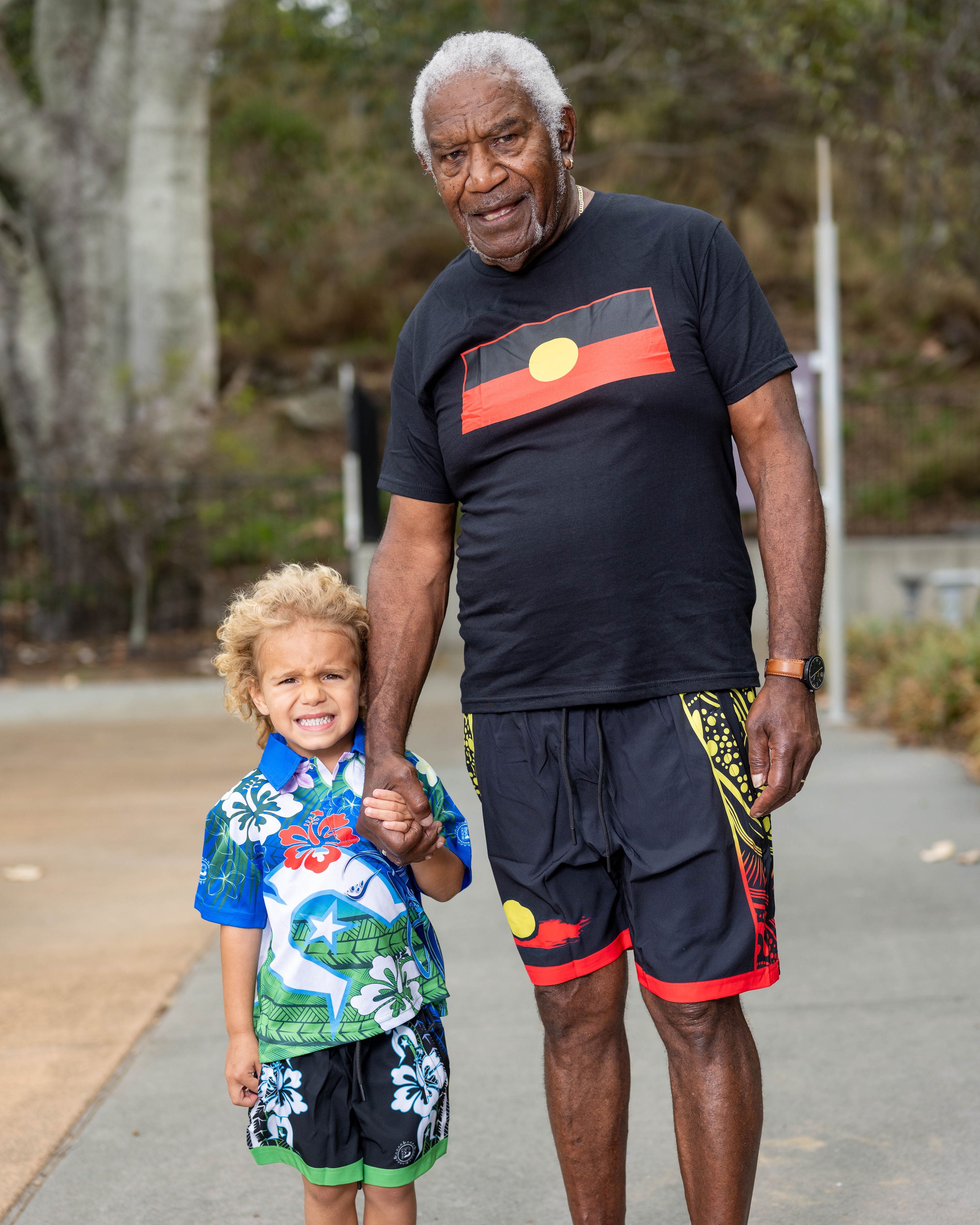 Aboriginal Flag shorts – Bracks Indigenous Clothing